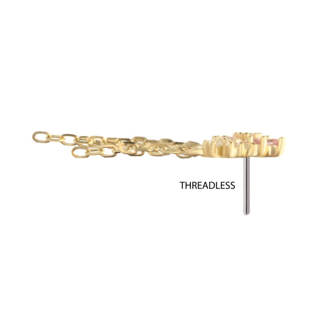 14K Triple Blossom Dangle: Delicate Floral Jewelry
