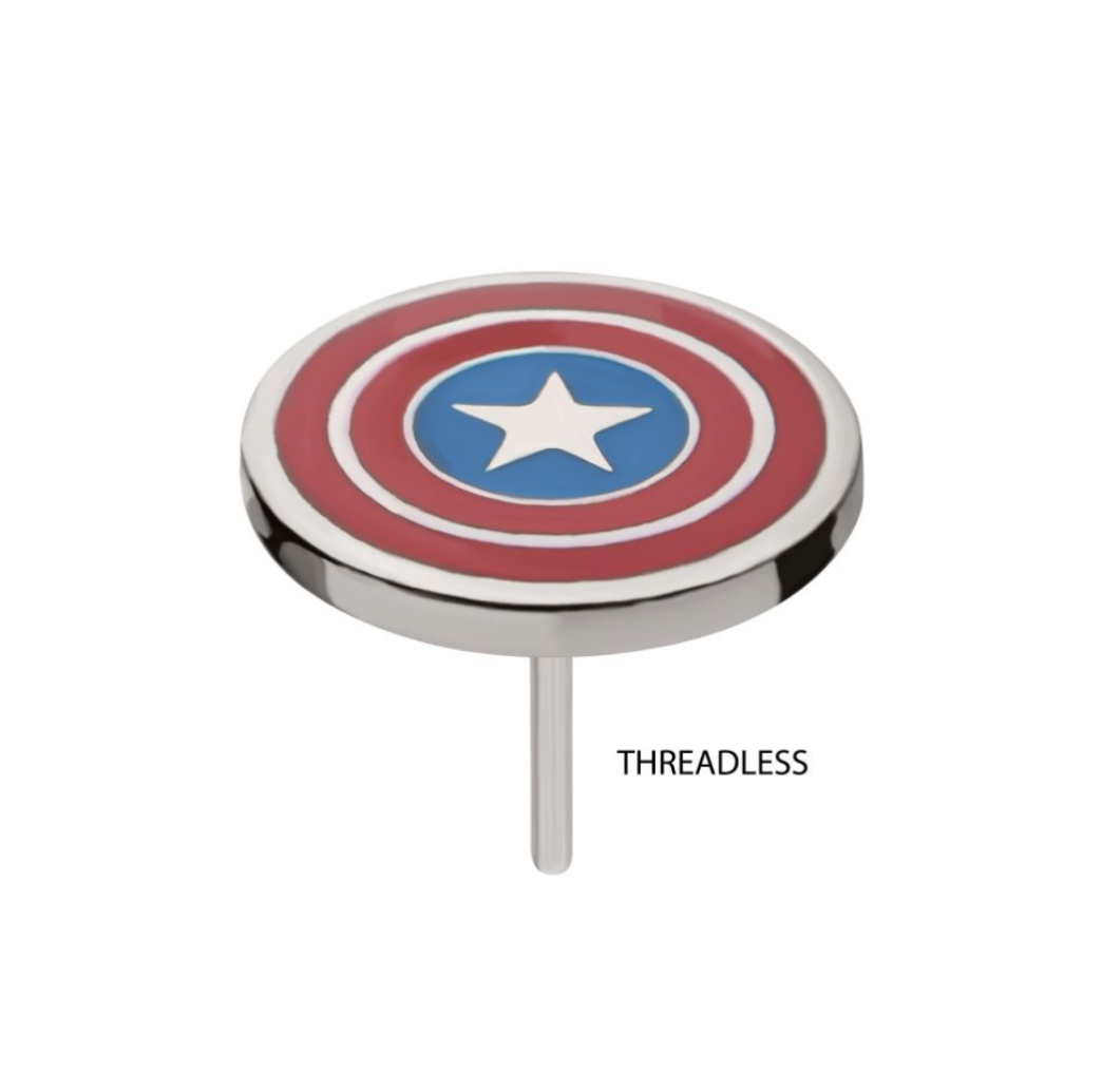 Titanium Captain America Top: Bold Jewelry Statement