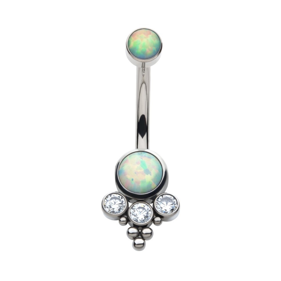 Tri Bead 3 Gem Navel: Sparkle and Comfort Combined
