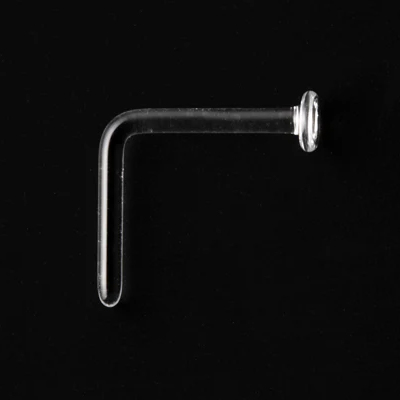 L-Shape Nostril Screw Glass Retainer: Discreet Comfort