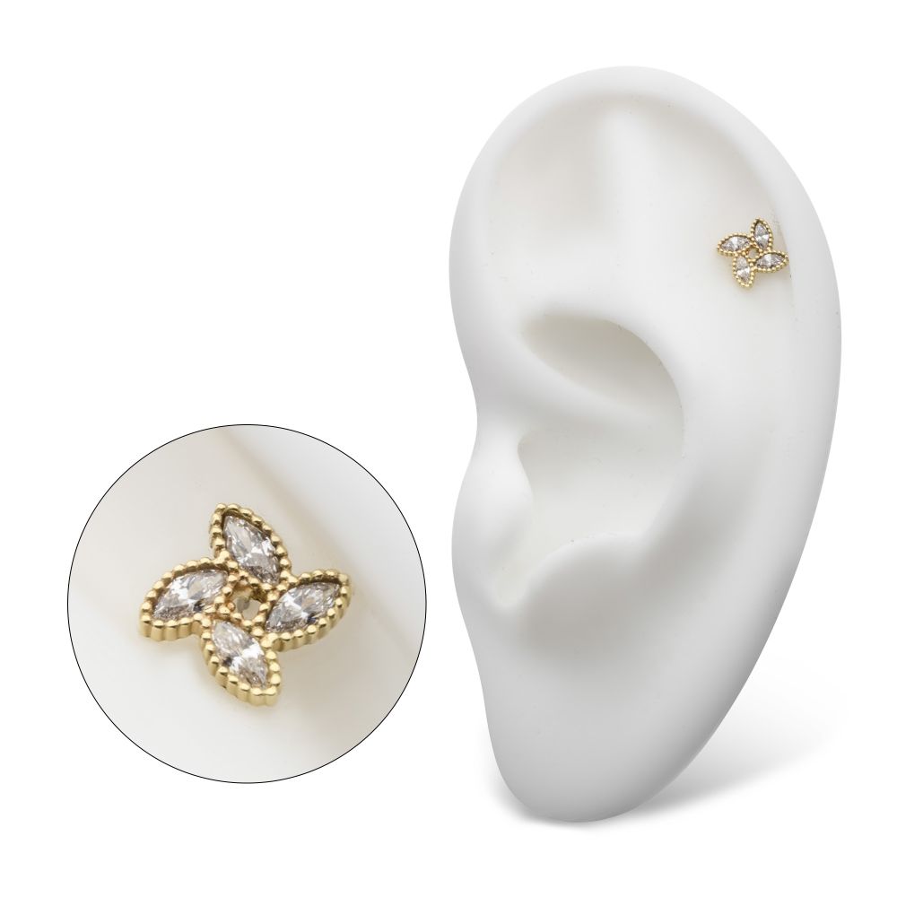 14K Gold Spinner Flower: Elegant Jewelry Piece